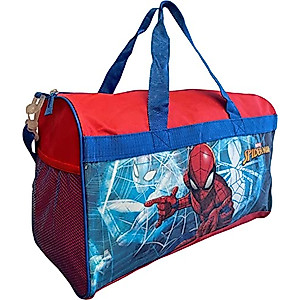 Spider-Man Kids 17" Overnighter Carry-On Duffel Bag (Red-Blue)