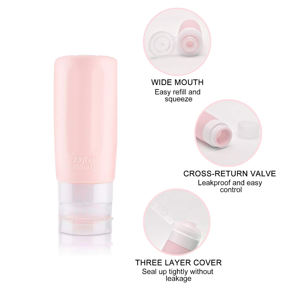 Travel Bottles for Toiletries Leak Proof Silicone Travel Bottles Set TSA Approved Travel Size Containers Refillable Accessories Lotion Shampoo Conditioner Bottles with Toiletry Bag for Travel Outdoor