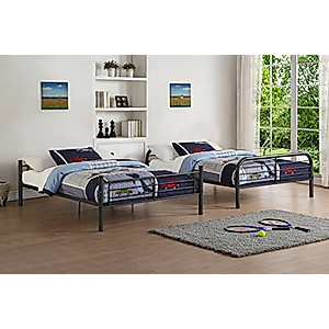 ACME Bristol Gunmetal Full over Full Bunk Bed