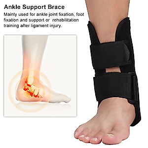 Ankle Support Brace, Adjustable Ankle Varus Valgus Corrector, Compression Ankle Fixation Wrap for Running, Basketball, Volleyball, Achilles, Tendon, Sprain, Injury Recovery(Large)