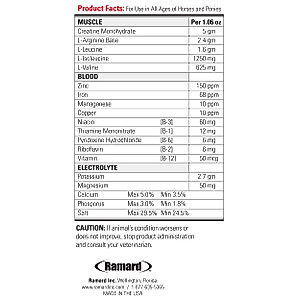 Ramard Total Pre & Probiotic Plus Blood Fluids Muscle Replenishment Supplement Bundle - 50 Million CFU Formulated w/Natural Chicory Inulin, & Electrolytes for Equine, Foals & Adult Horses Supplements