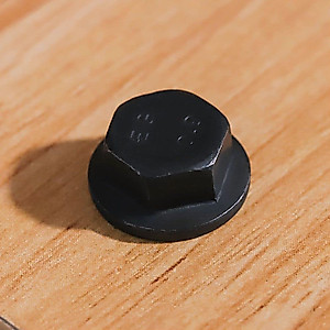 Glvaner M6-1.0 x 30mm (25 pcs) Alloy Steel Flanged Washer Head Hex Bolts, Extra-Large Washer Head, 10.9 Grade Black Oxide Finish GB5789 Partial Thread