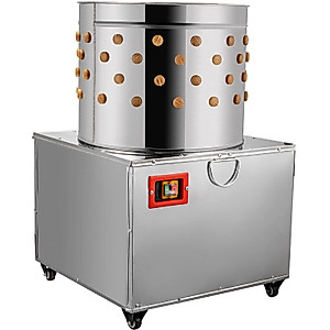VEVOR Chicken Poultry Plucker 2200W 240R/min Turkey Chicken Poultry Plucking Machine 23.5Inch Barrel Diameter Stainless Steel Feather Plucking Machine
