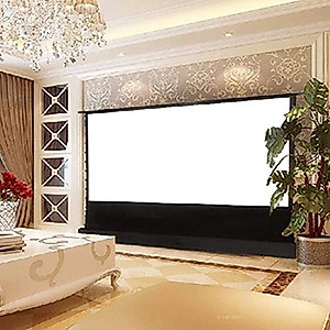 VIBY 4K 16:9 Electric Motorized Floor Rising Projector Projection Screen Black Crystal ALR Screen for Long Throw Projector (Size : 92 inch)
