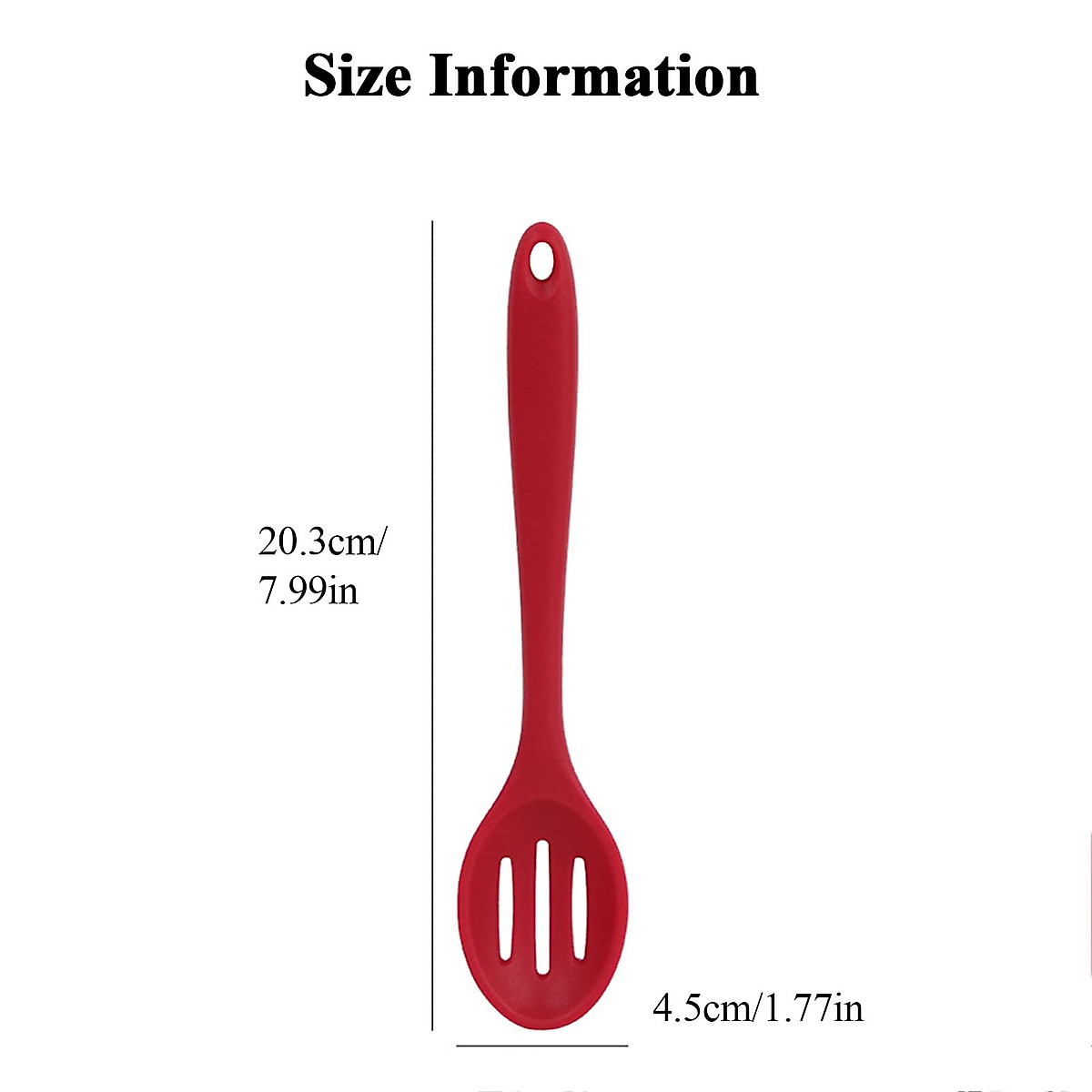 Slotted Spoon, 4 PCS Slotted Serving Spoons, Small Colorful Silicone Stirring Spoon, Mixing Slotted Spoons for Straining Oil and Juices, Getting into Small Jars, and Serving