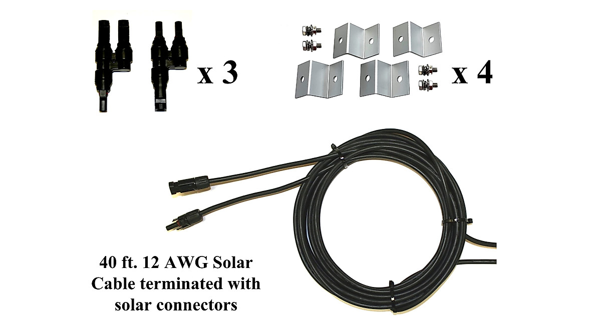 WindyNation 400W Solar Kit with 1500W Inverter for RV & Off-Grid