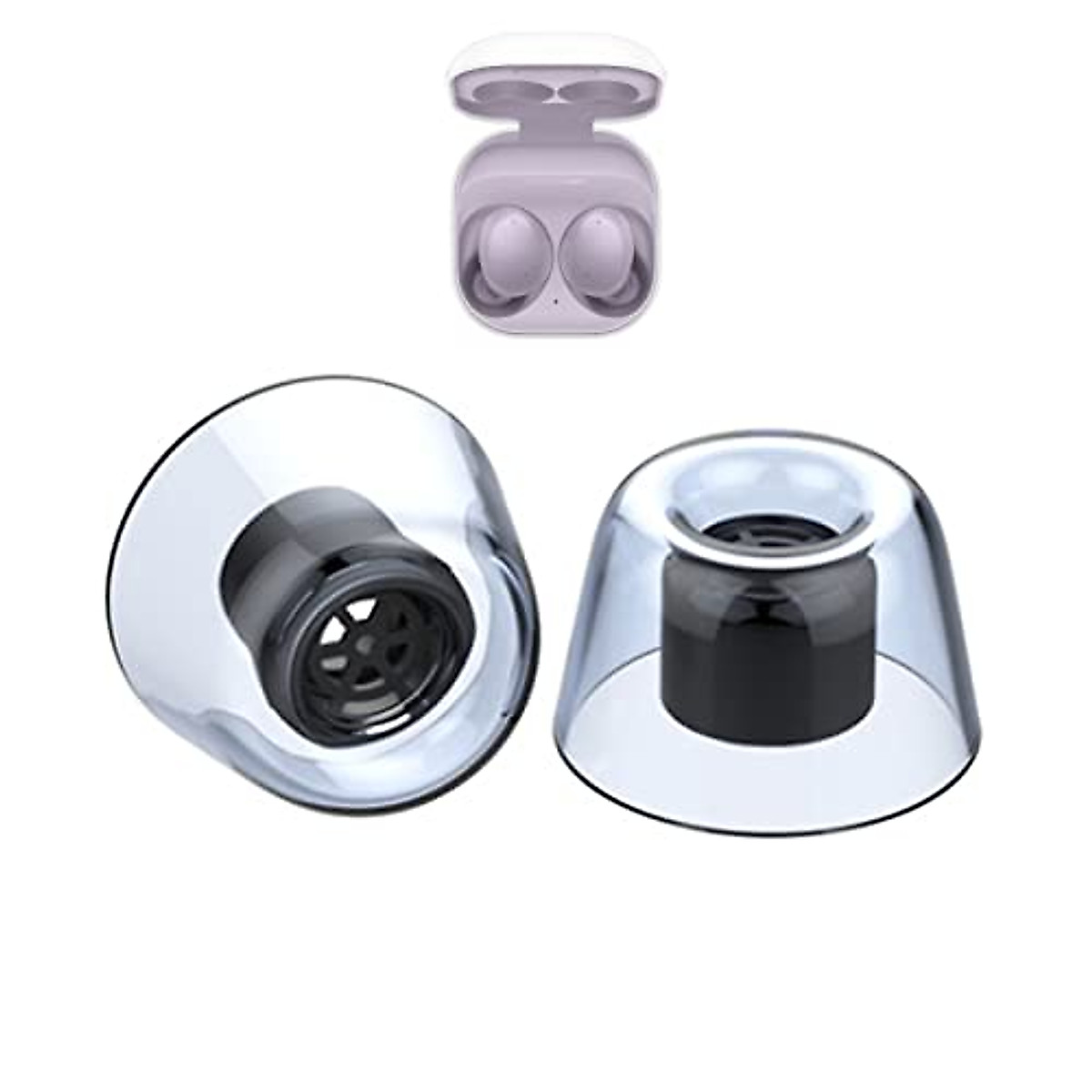 Ear Tips for Samsung Galaxy Buds 2 True Wireless Earbuds Noise Cancelling Ear Buds Anti-Slip Replacement 1 Pair, Fit in The Charging Case (Large)