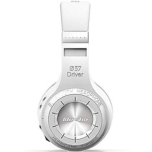 Bluedio Wireless Bluetooth V5.0 Stereo Headphones with Mic (HT Turbine White )