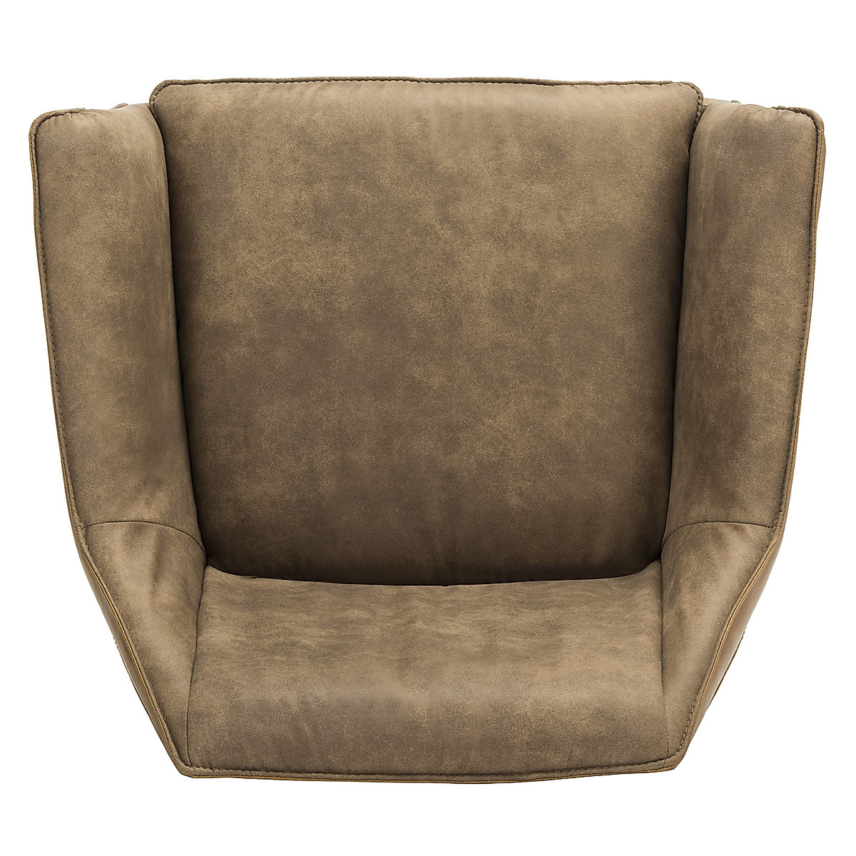 Safavieh Home Esme Mid-Century Modern Light Brown Faux Leather Dining Chair, Set of 2