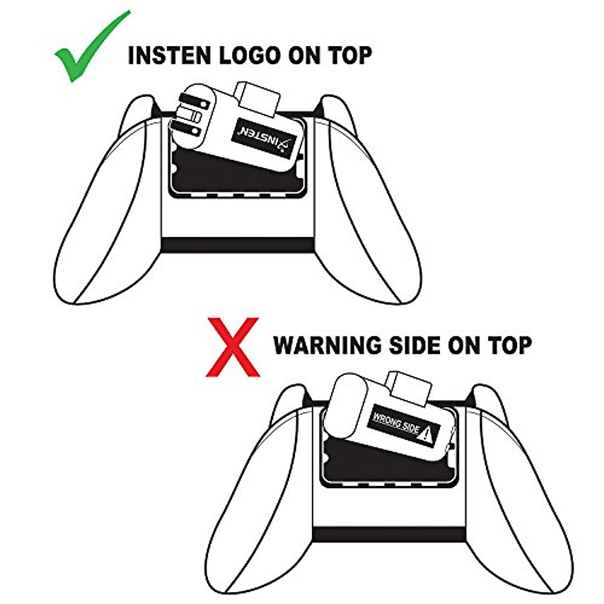 2 Xbox One Controller Rechargeable Battery Packs w/ USB Charging Cable, Play & Charge Kit