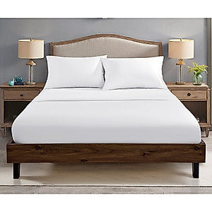 FreshCulture Twin Fitted Sheets, Bulk Pack of 6, Deep Pocket, Soft Microfiber Bottom Sheets for Home, Salons, Hotels, Twin Size Fitted Sheets Only (White)