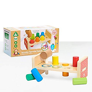 Early Learning Centre Wooden Hammer Bench, Hand Eye Coordination, Stimulates Senses, Toys for 18 Months, Amazon Exclusive, by Just Play