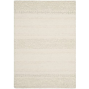 SAFAVIEH Natura Collection Accent Rug - 4' x 6', Natural, Handmade Wool, Ideal for High Traffic Areas in Entryway, Living Room, Bedroom (NAT215A)