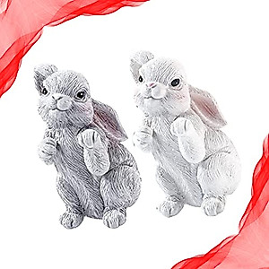 Cabilock Free Gray Kitchen Beckoning Towel Adhesive Bag Sundries Hanging Coat Rabbit Clothes Shape Shaped Wall Hangers Organizer Resin Hanger Figurine Door Bathroom Punch Hat Bunny Hooks