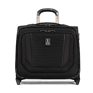 Travelpro Crew Versapack Carry-on 2 Wheel Upright Rolling Tote, 14-Inch Laptop or Tablet Pocket, Men and Women, Jet Black, 16.5-Inch