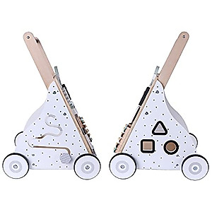 MyHarney Wooden Baby Walker Baby Push Walkers Push Toys for Babies Walker Learning to Walk for 1 Year Old Baby Boys & Girls Toddler Push & Pull Toys Wooden Baby Toys Baby Walker with Wheels