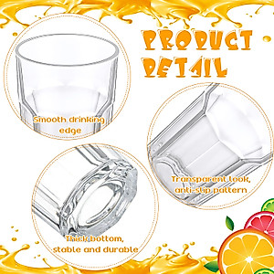Zopeal Water Glasses Set of 12 Drinking Glasses Tumblers Glassware Highball Glasses Tall Glass Cups Clear Heavy Base Glasses for Christmas Party Water Soda Beer Cocktails and Mixed Drink (14.5 oz)