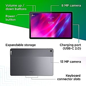 Lenovo - Tab P11 Plus - Tablet - 11" 2K Display - MediaTek Octa-Core Processor - 4GB Memory - 128GB Storage - Dolby Atmos - Android 11 - Bluetooth & Wi-Fi - Long Battery Life - Keyboard Included