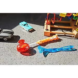 Steripod Kids Clip-On Toothbrush Protector (2-Pack Purple & Green Glitter Pods)