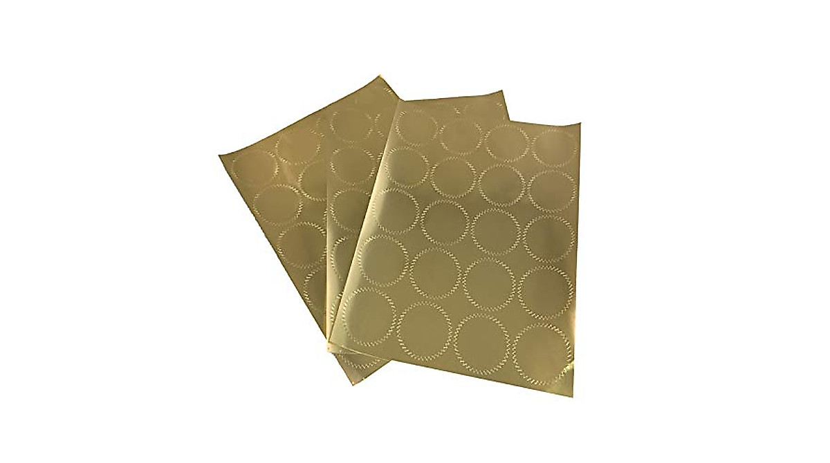 Premium Gold Wafer Seals - 100 Pack for Invitations