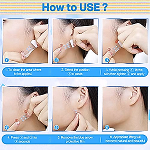 Face Lift Tape Invisible,Face Tape,Facelift Tape Neck Lift Tape Face Lifting Tape Face Lifter Tape Instant Makeup Face for Jowls Double Chin 100pcs…