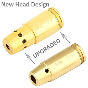 Upgraded Laser Bore Sight for .9MM, Hunting Red Dot Boresighter with 6 Batteries (3 Set)