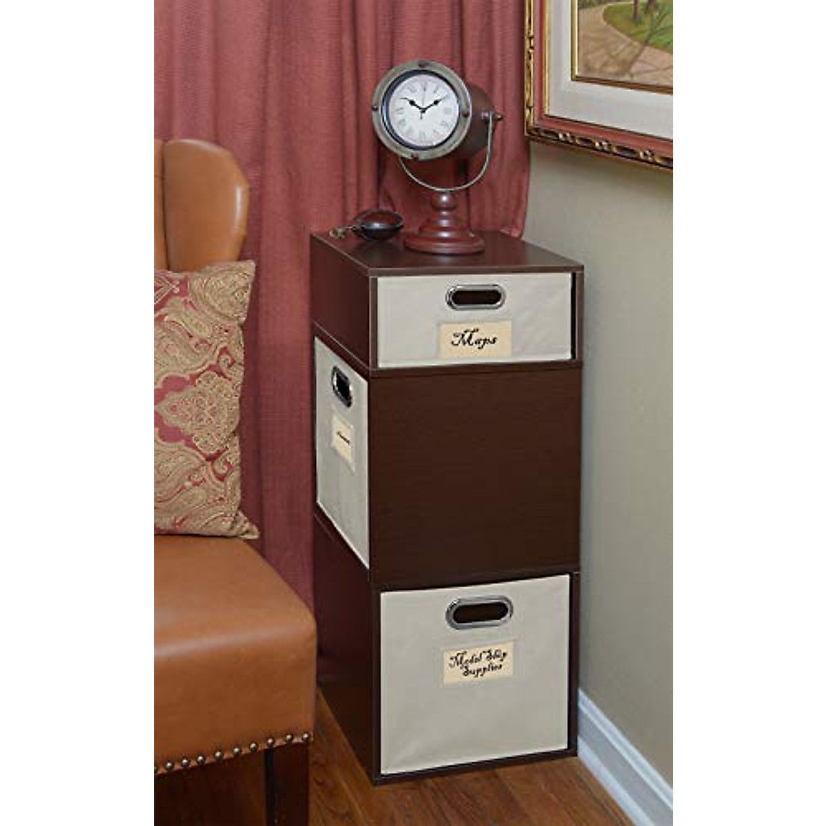 Niche Cubo Half Size Stackable Storage Organizer Cube- Truffle
