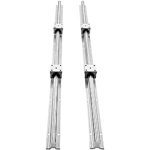 VEVOR Linear Rail Slide SBR20-800mm 2 PCS and 4 PCS SBR20UU Slide Blocks Linear Guide Rail and Bearings Kit for Automated Machines DIY Project CNC Router Machines