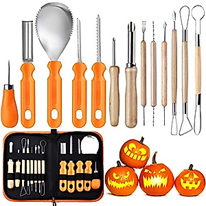 Halloween Pumpkin Carving Kit for Kids Adults13 PCS Professions Pumpkin Carving Tools Set Stainless Steel Heavy Duty Pumpkin Carving Knife Sculpting Tools for Jack-O-Lanter