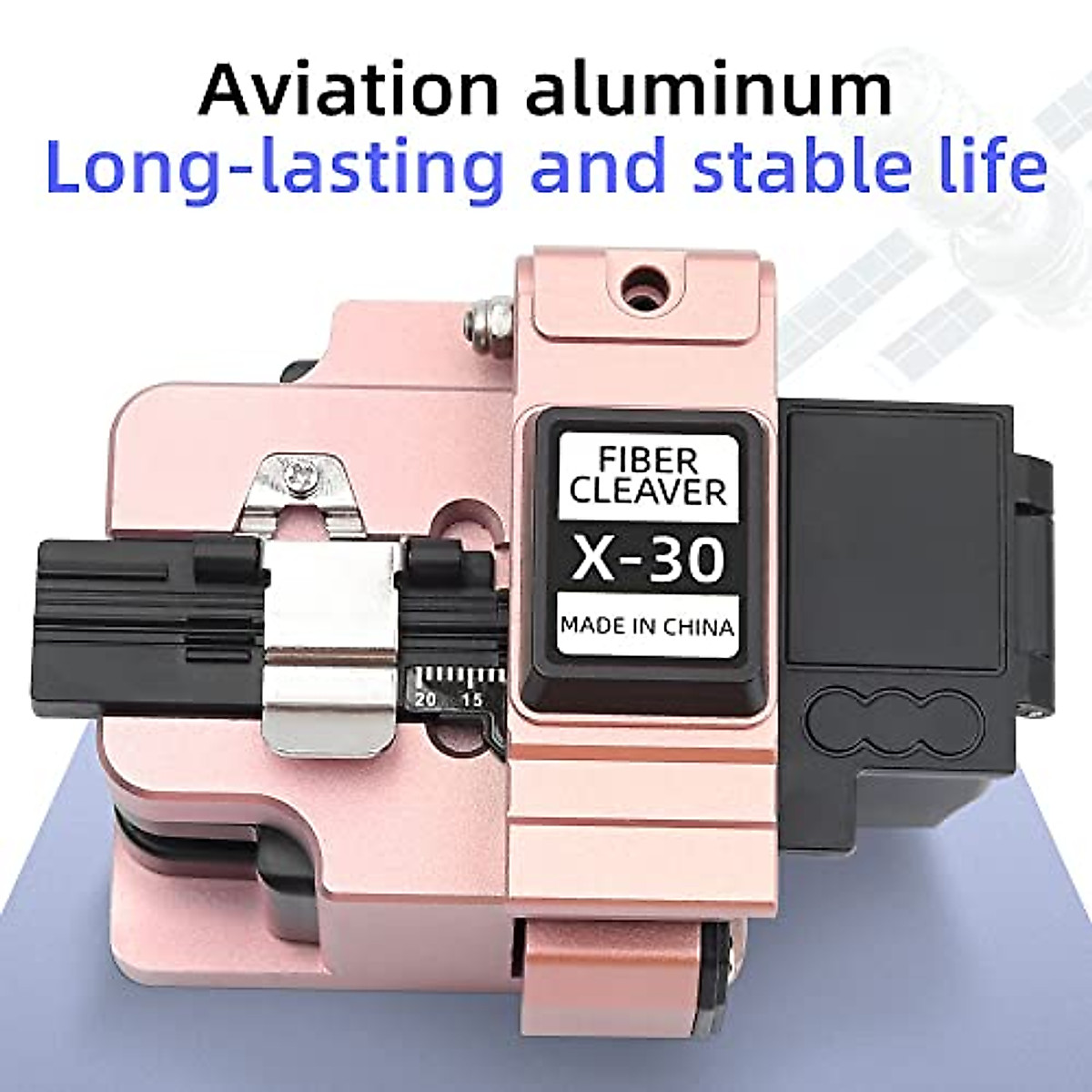 High Precision KLS-X3 Fiber Cleaver 24 surface blade Cutting tool Optical Cable Cutting Knife (Automatic knife return (gold))