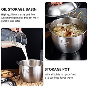 Hemoton Stainless Steel Cooking Utensils 1pc Stainless Steel Pot Kitchen Cover with Cover Stainless Steel Stock Pot