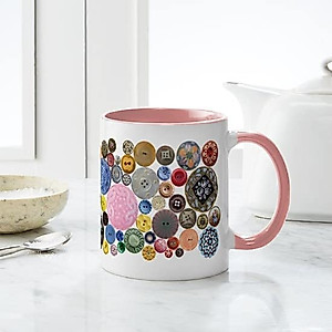 CafePress Button Mugs Mug Ceramic Coffee Mug, Tea Cup 11 oz