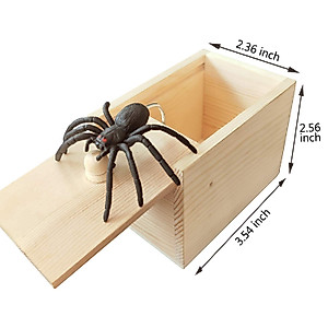 GIIOASA Fun Spider Money Surprise Box,Rubber Spider Prank Box,Handcrafted Spider in a Box Prank