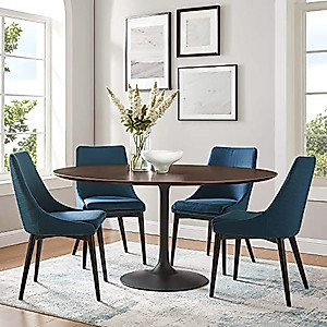 Modway Lippa Dining Table, 60 in x 60 in x 28.5 in, Brown