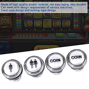 Arcade Buttons 4 × LED Arcade Button Kit Part 1 Player + 2 Player + LED Buttons DIY Arcade Push Buttons Player Single Double for Arcade Machine Arcade Games