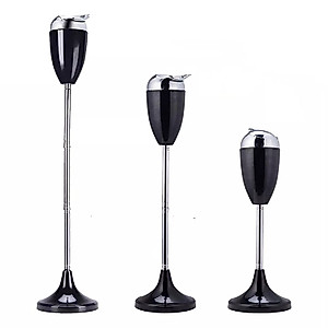 Floor Standing Ash Tray with Lid Adjustable Height from 21.5" to 35" Stainless Steel Contemporary Self-Cleaning Telescopic Smoking Ashtray Cigarette Ashtrays Tall Patio Windproof Ash Holder