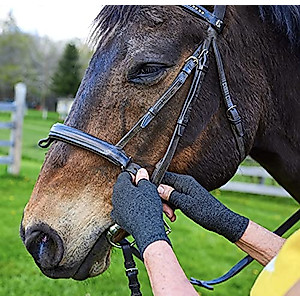 ComfyBrace Arthritis Hand Compression Gloves F.D.A. Comfy Fit, Fingerless Design, Breathable Moisture Wicking Fabric – Ease Muscle Tension, Relieve Carpal Tunnel Aches (Small)