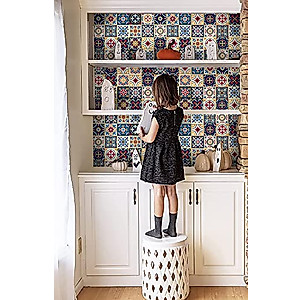 Adhesive Shelf Liner Patterned Contact Paper Drawer and Shelf Liner Creative Covering Peel and Stick Wallpaper Removable for Shelves, Drawer,Desk,Kitchen Cabinet,Bookshelves Vinyl Rolls 17.7"x78.7"