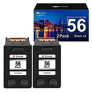 GPC Image Remanufactured Ink Cartridge Replacement for HP 56 C6656AN to use with Deskjet 5550 5650 5150 5850 Photosmart 7350 7260 7450 7150 7550 4215