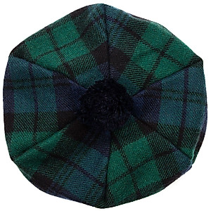 Oxfords Cashmere Scottish Tam with Pompom. Black Watch