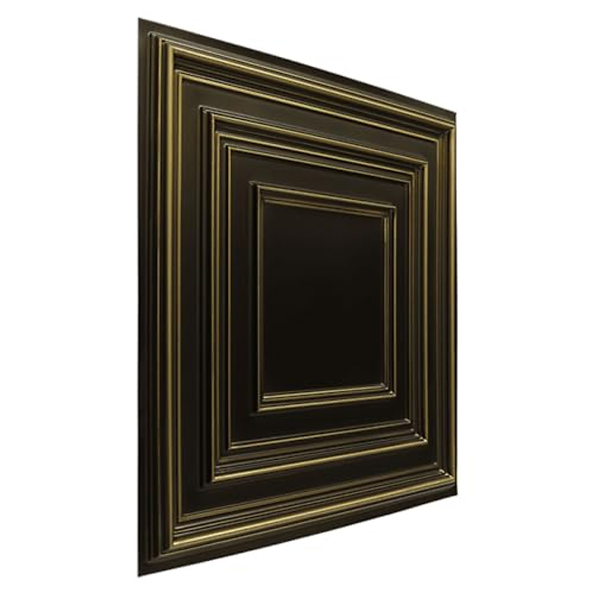 Schoolhouse-Faux Tin Ceiling Tile - Antique Brass 25-Pack