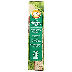 Happy Tot Organics Fiber & Protein Soft-Baked Oat Organic Toddler Snack Apple & Spinach, Organic Gluten Free Kosher Non-GMO, 4.4 Ounce Bars (pack of 5)
