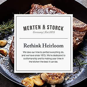 Merten & Storck Pre-Seasoned Carbon Steel Induction 12" Frying Pan Skillet, Oven Safe, Black
