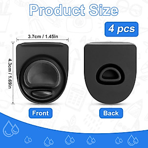 4pcs Replacement Plug for Owala, BPA Free Silicone Sealing Plug Accessories Top Replacement Lid Bottle Cap Mouth Stopper Gasket Compatible with Owala FreeSip 19/24/32/40oz(Black)