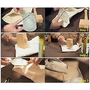 NIUTRIP 2Pcs Ice Lewis Bags for Ice Crushing- Canvas Bag for Dried ice, Bar Tools, Bartender Kit, Kitchen Accessory