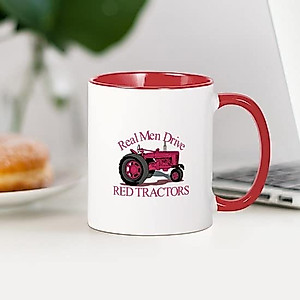 CafePress Drive Red Tractors Mugs Ceramic Coffee Mug, Tea Cup 11 oz