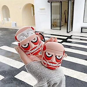 Compatible with airpod 1 & 2 ,New 3D Cute Cartoon airpod case, Stylish Designer Skin, Very Suitable Teenagers, Children, Boys Girls(Colossal -51)