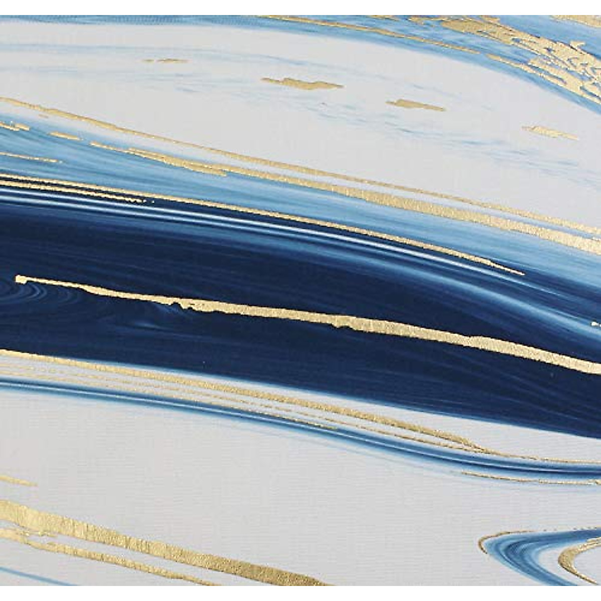Thro by Marlo Lorenz Dragonfly Kia Marble Raised Foil Pillow, 1 Count (Pack of 1), Gold, Blue