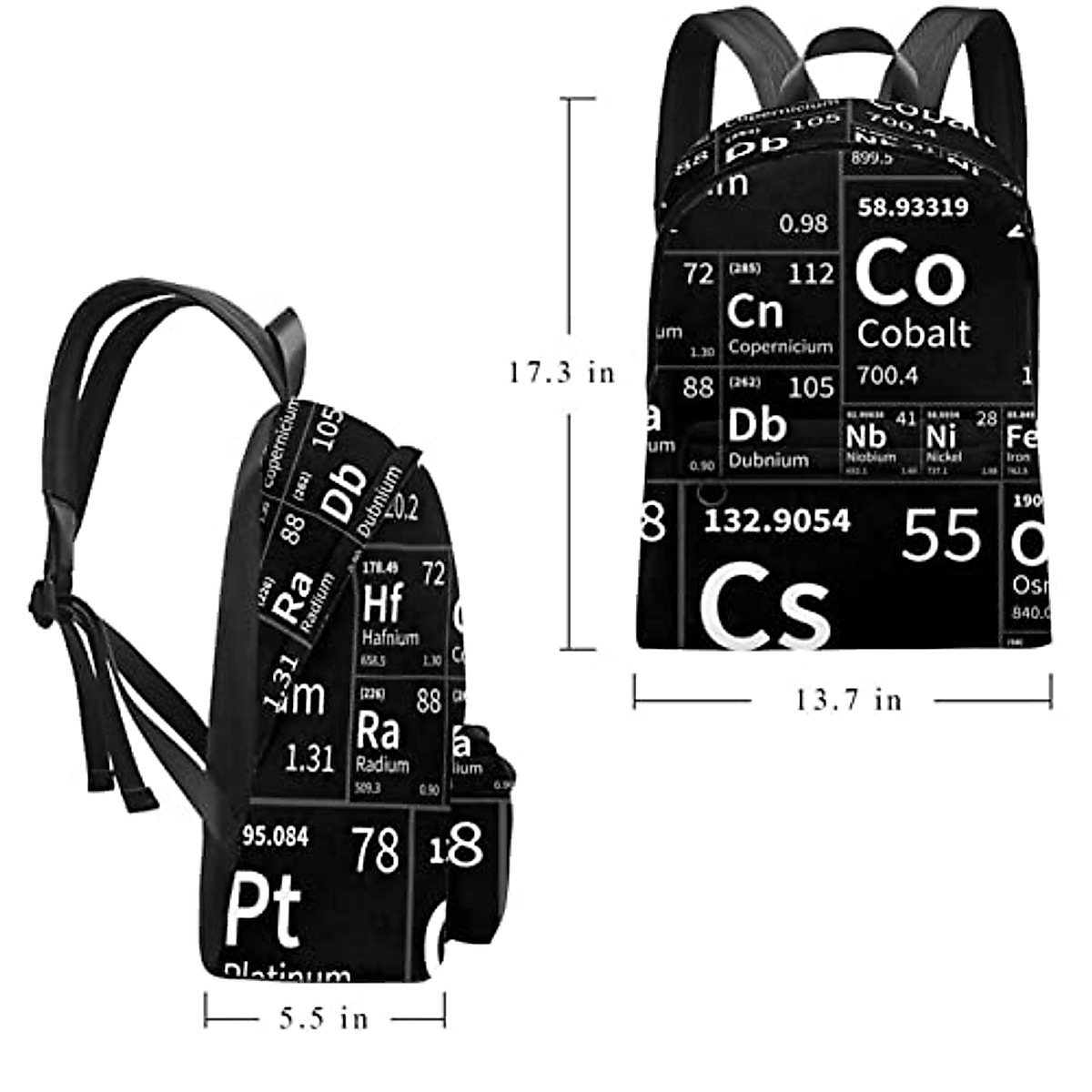 VBFOFBV Travel Backpack, Laptop Backpack for Women Men, Fashion Backpack, Blackboard Periodic Table of Chemical Elements