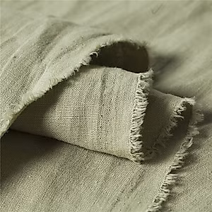 Japan Nature 100% Linen Fabric for Clothing, Home Decor, Pillow, Sofa, 56" Width, Craft by The Yard (Light Green)